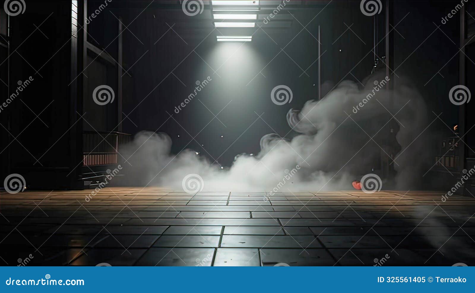 Mysterious and Atmospheric Scene with Dark Empty Space. Lighting with ...