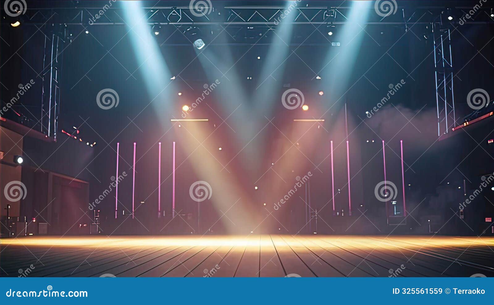 Mysterious and Atmospheric Scene with Dark Empty Space. Lighting with ...