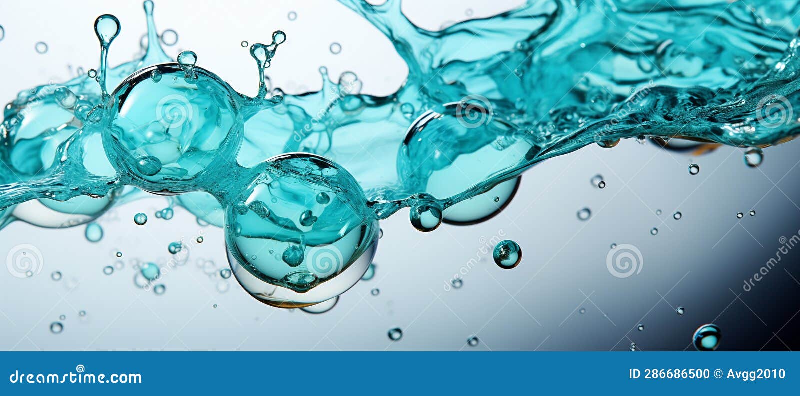 Mysterious Atomic Structure: Jets of Water on a White Surface Stock ...