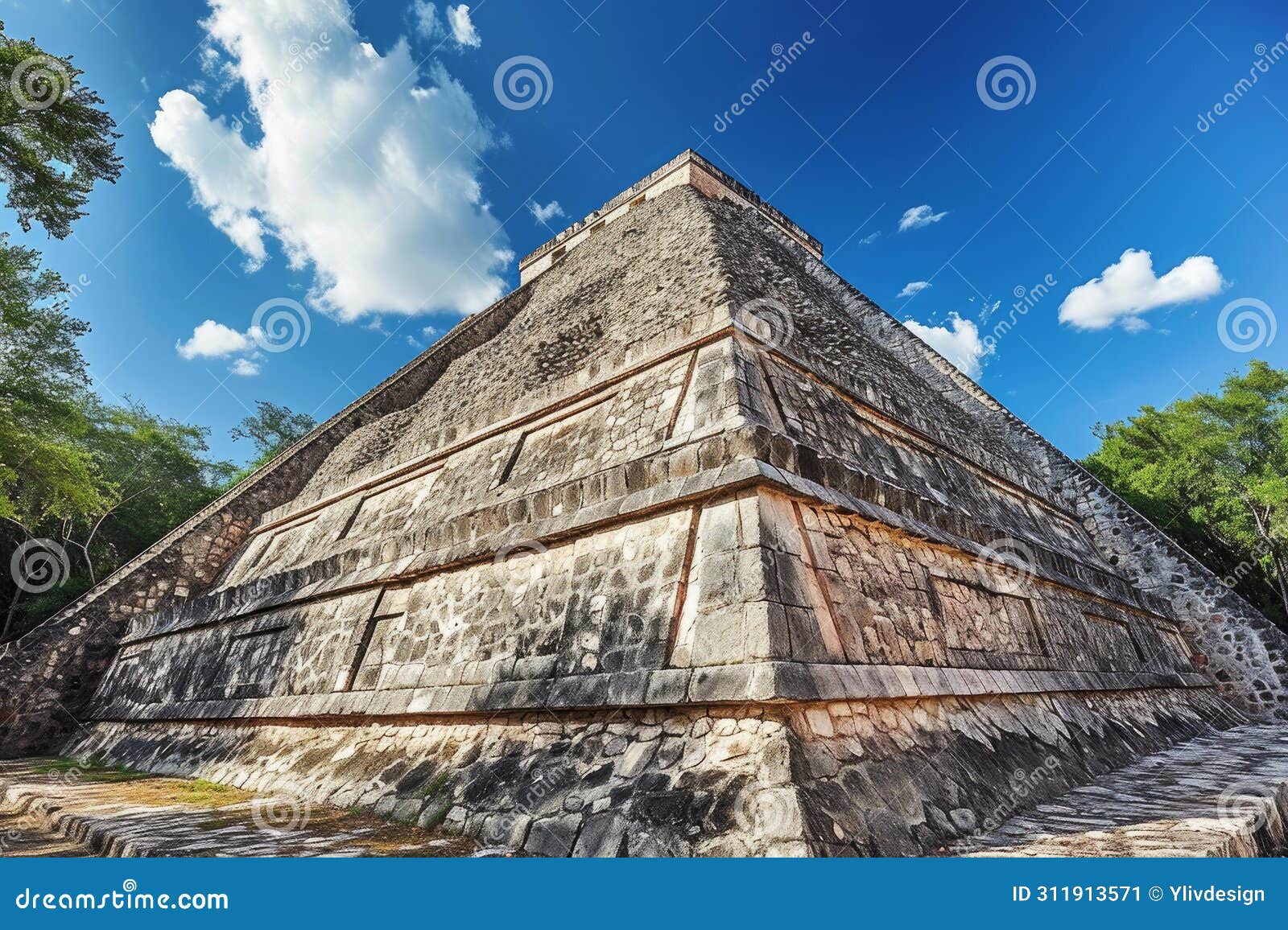 Mysterious Aztec Man Ancient Pyramid. Generate Ai Stock Image - Image ...