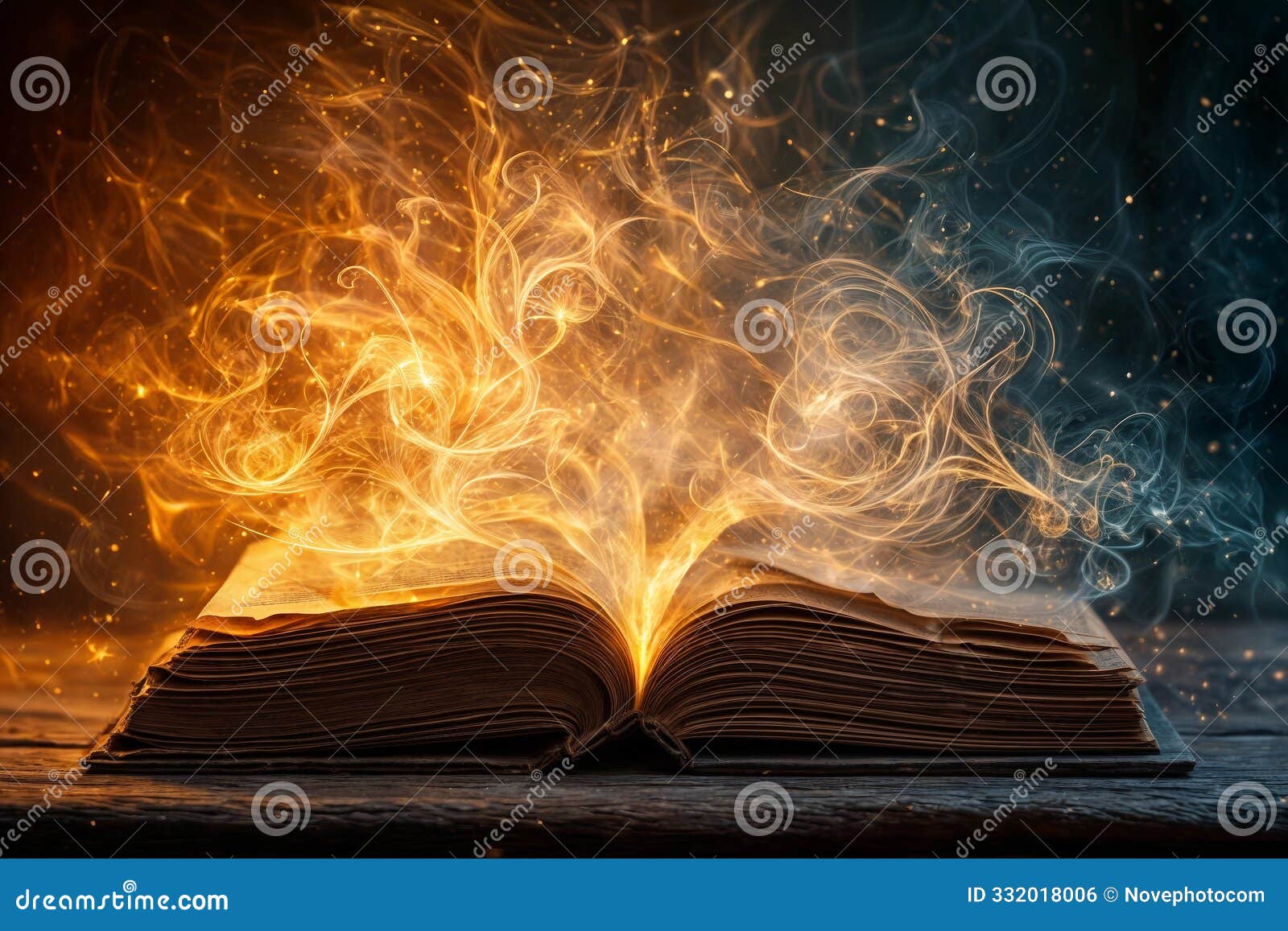 Mysterious Book. Old Manuscript Stock Illustration - Illustration of ...