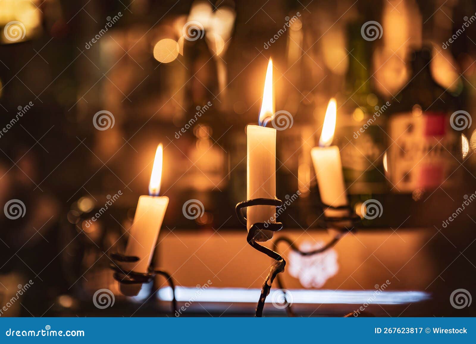 Mysterious candle scene stock image. Image of burning - 267623817