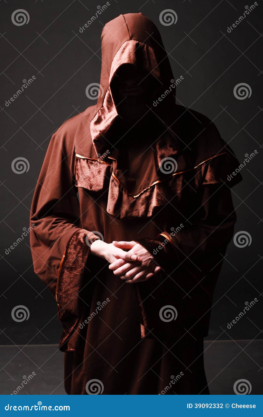 Mysterious Catholic monk stock photo. Image of monk, cape - 39092332