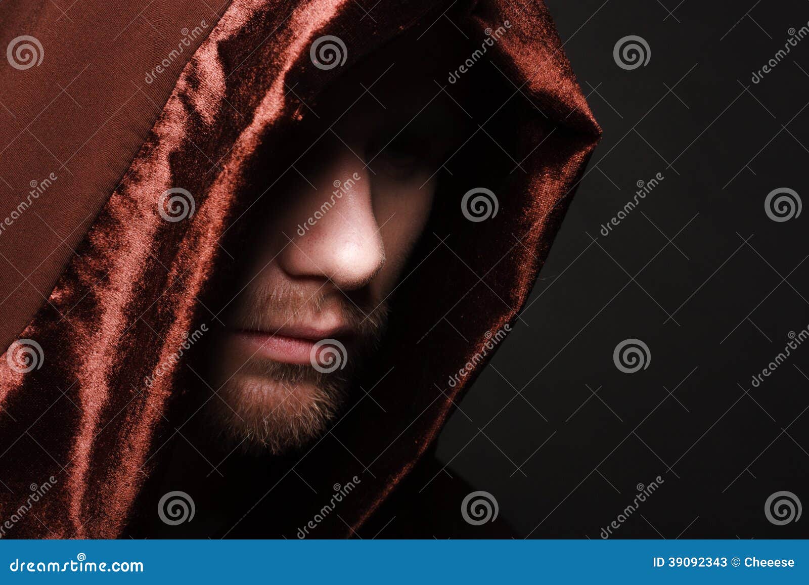 Mysterious Catholic monk stock image. Image of mystery - 39092343