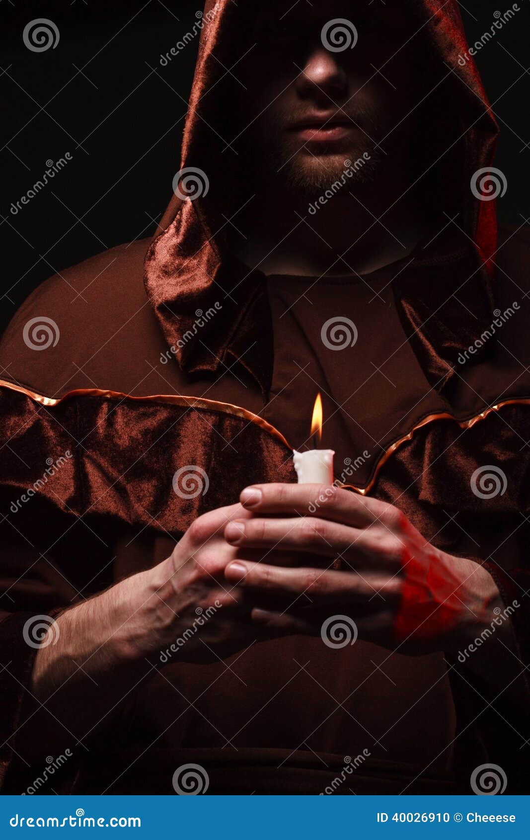 Mysterious Catholic monk stock photo. Image of faith - 40026910