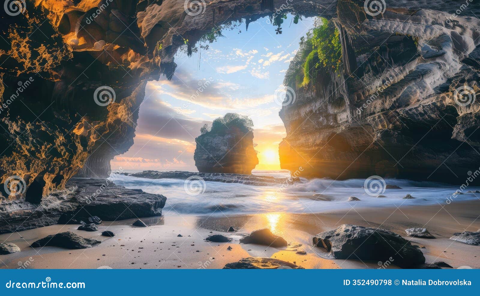 A Mysterious Cave Entrance with Glowing Light Inviting Curiosity and ...