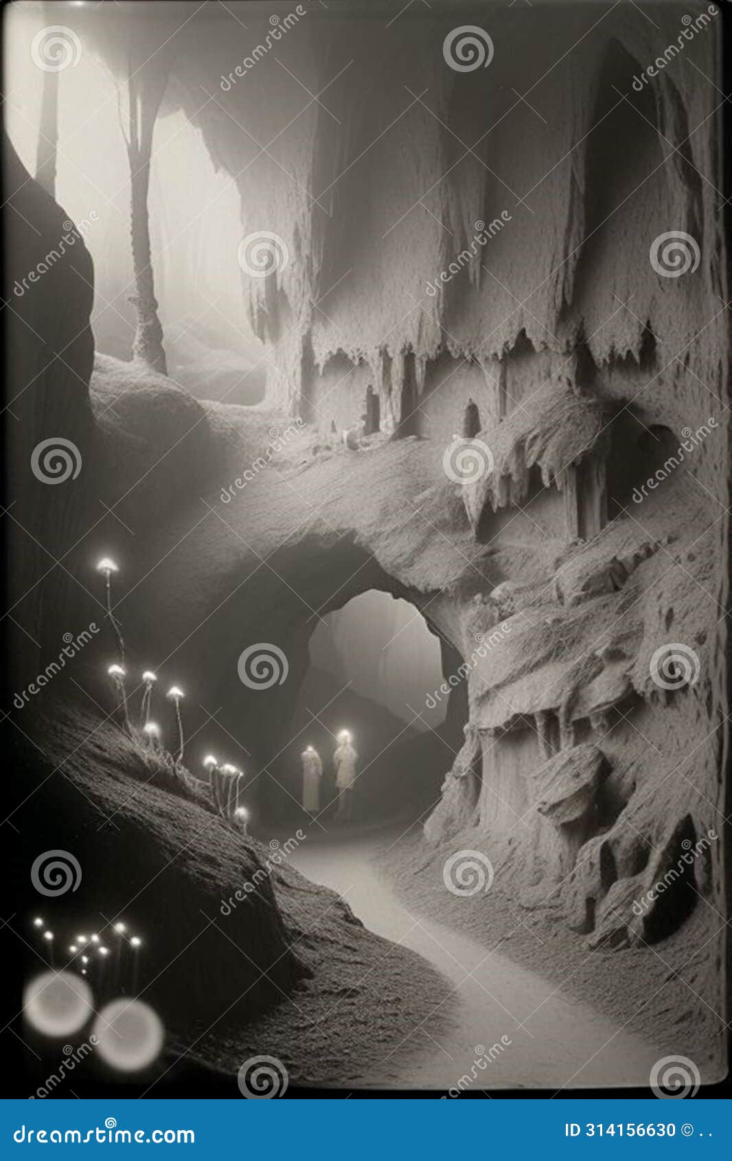 Mysterious Caves Aesthetic Wallpaper Stock Photography | CartoonDealer ...