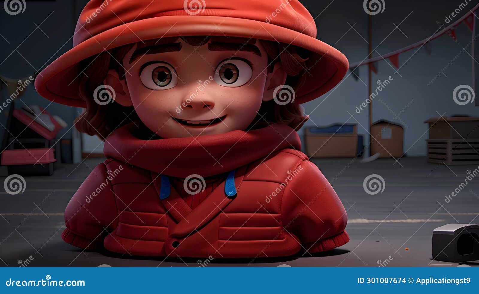 Mysterious Character in Red Stock Illustration - Illustration of blue ...