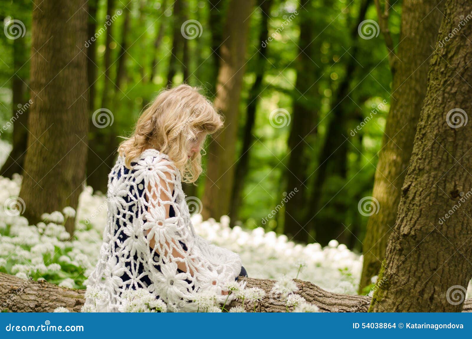 Mysterious child in woods stock photo. Image of beautiful - 54038864