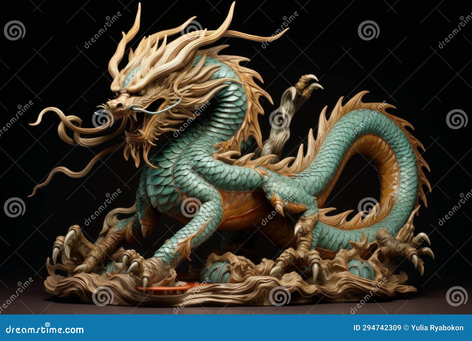 Chinese Mythical Dragon. Generate Ai Royalty-Free Stock Photography ...