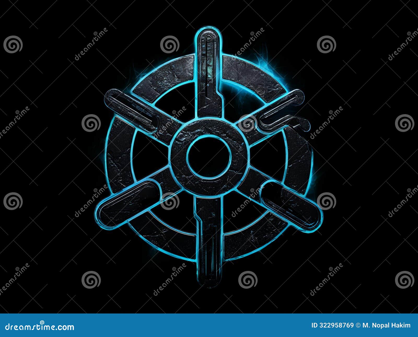Mysterious and Complex Symbols on Dark Background Stock Illustration ...
