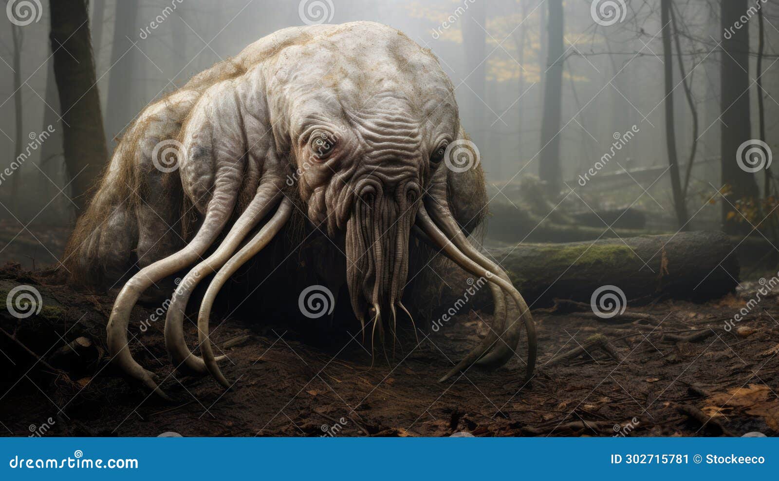 Mysterious Creature of the Woods: a Brooding and Ugly Beast Stock ...