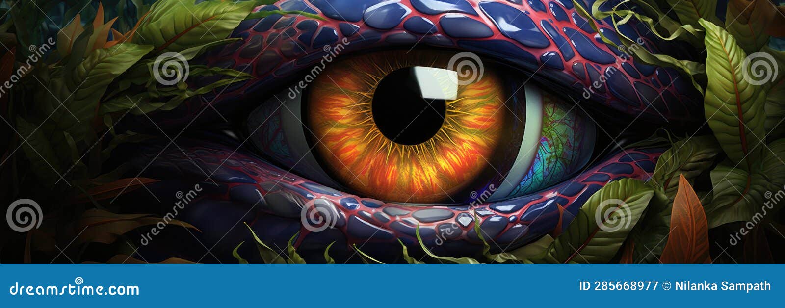 Mysterious Creatures Eye Close Up Macro, Generative AI Stock ...