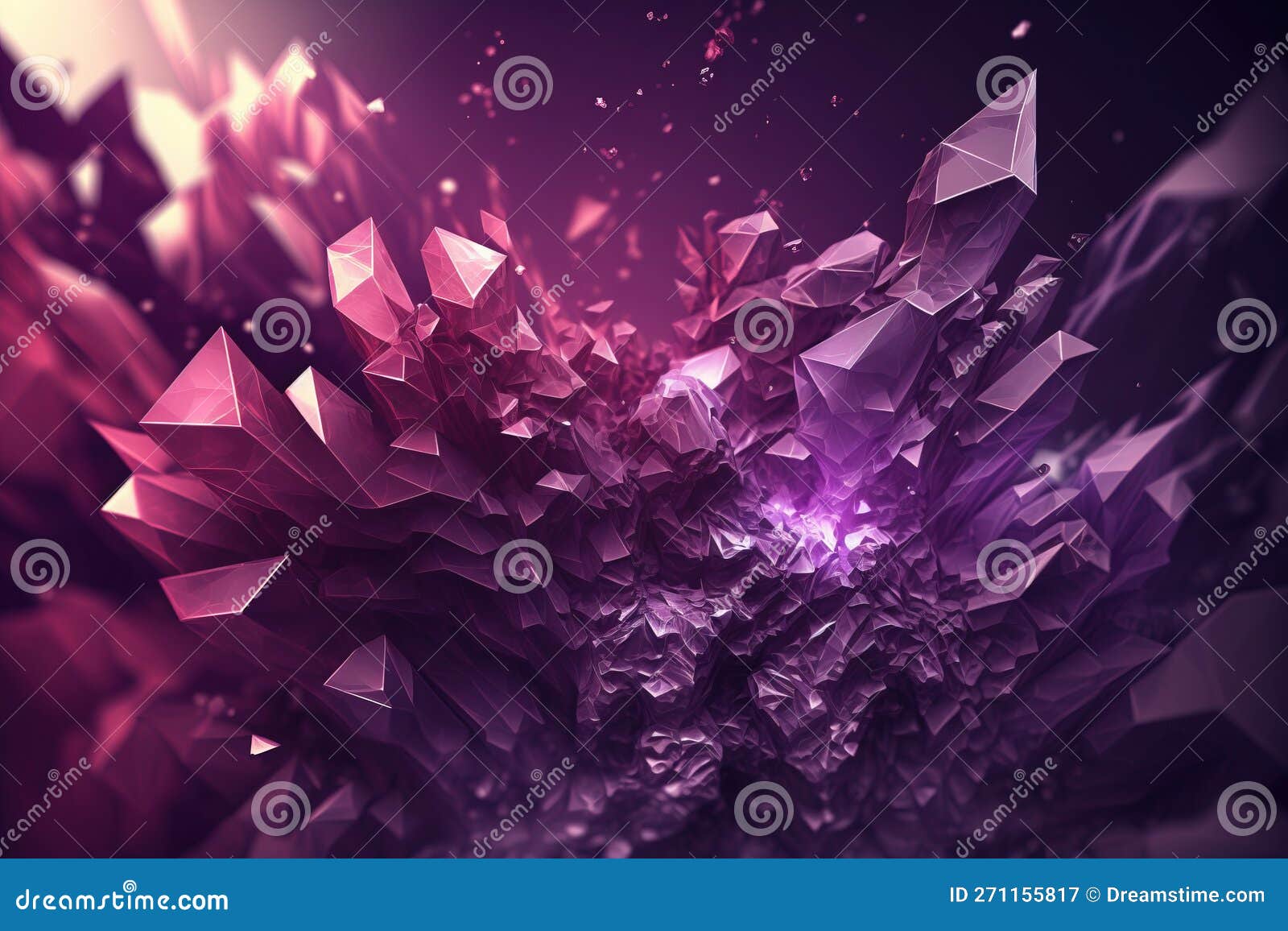 Mysterious Purple Crystal Abstract Generative Background Stock ...