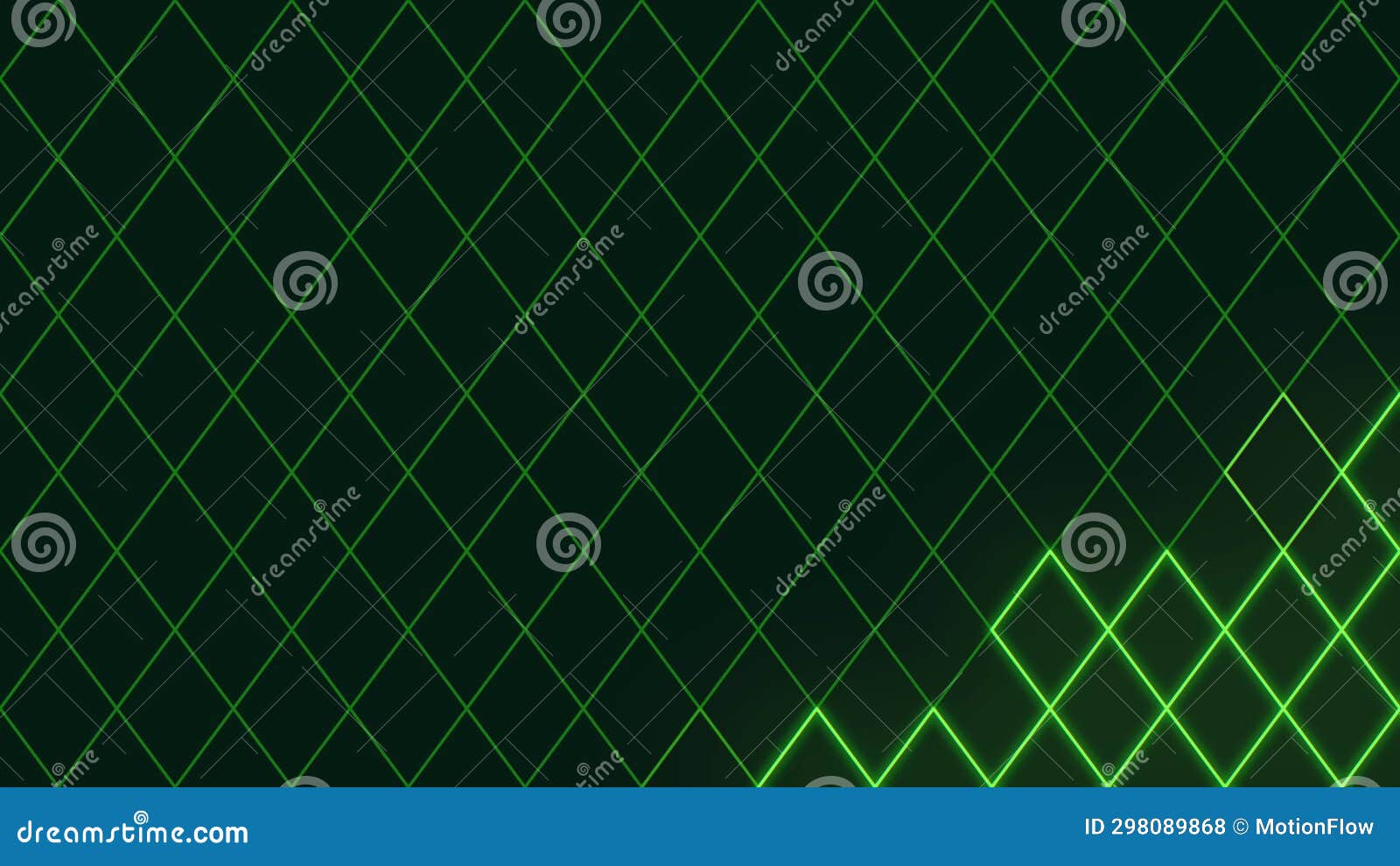 Mysterious Dark Green Diamond Grid on Black Background Stock Footage ...