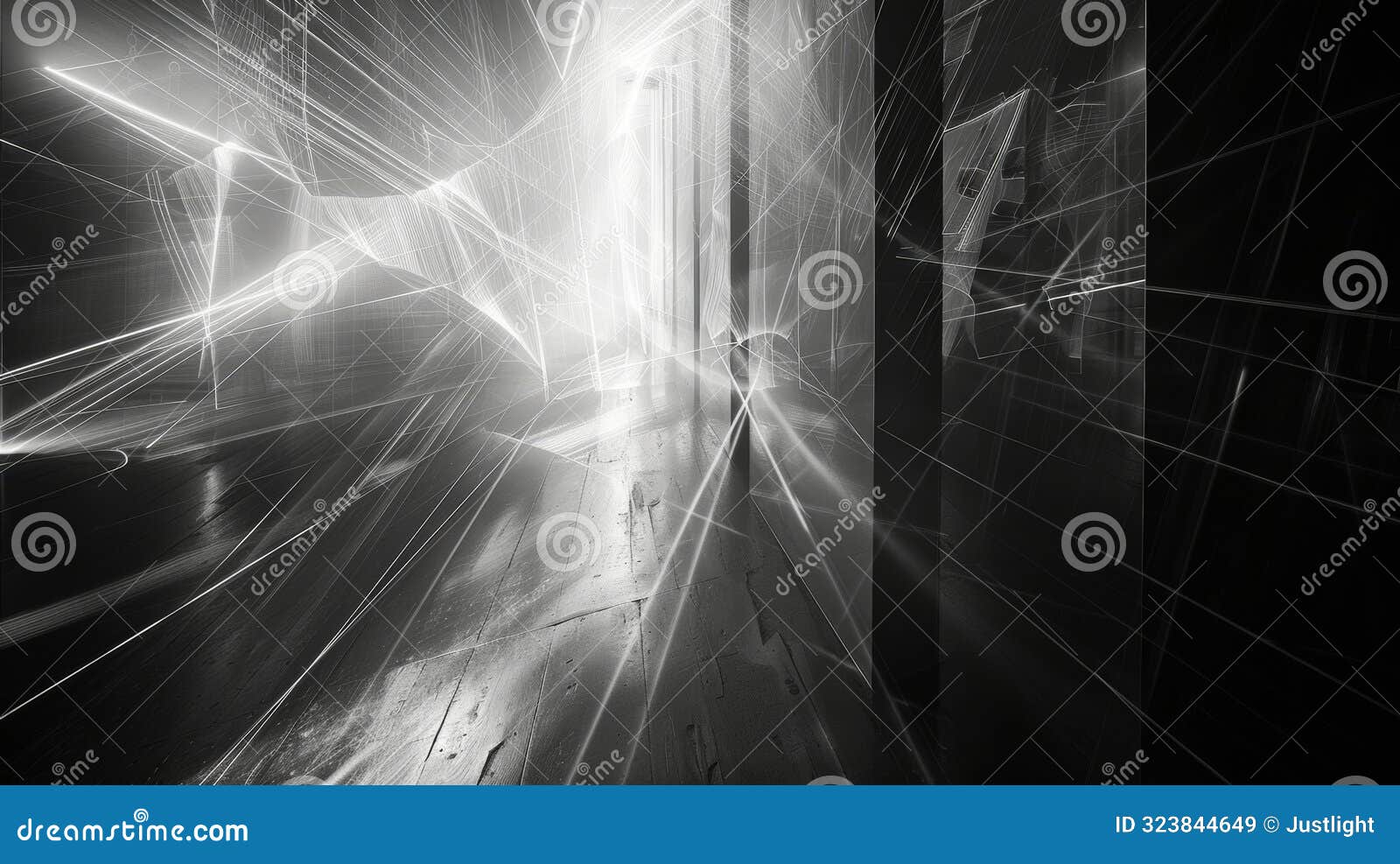 Two Paths In The Dark Among The Grass And Trees Merged Into One. Night ...