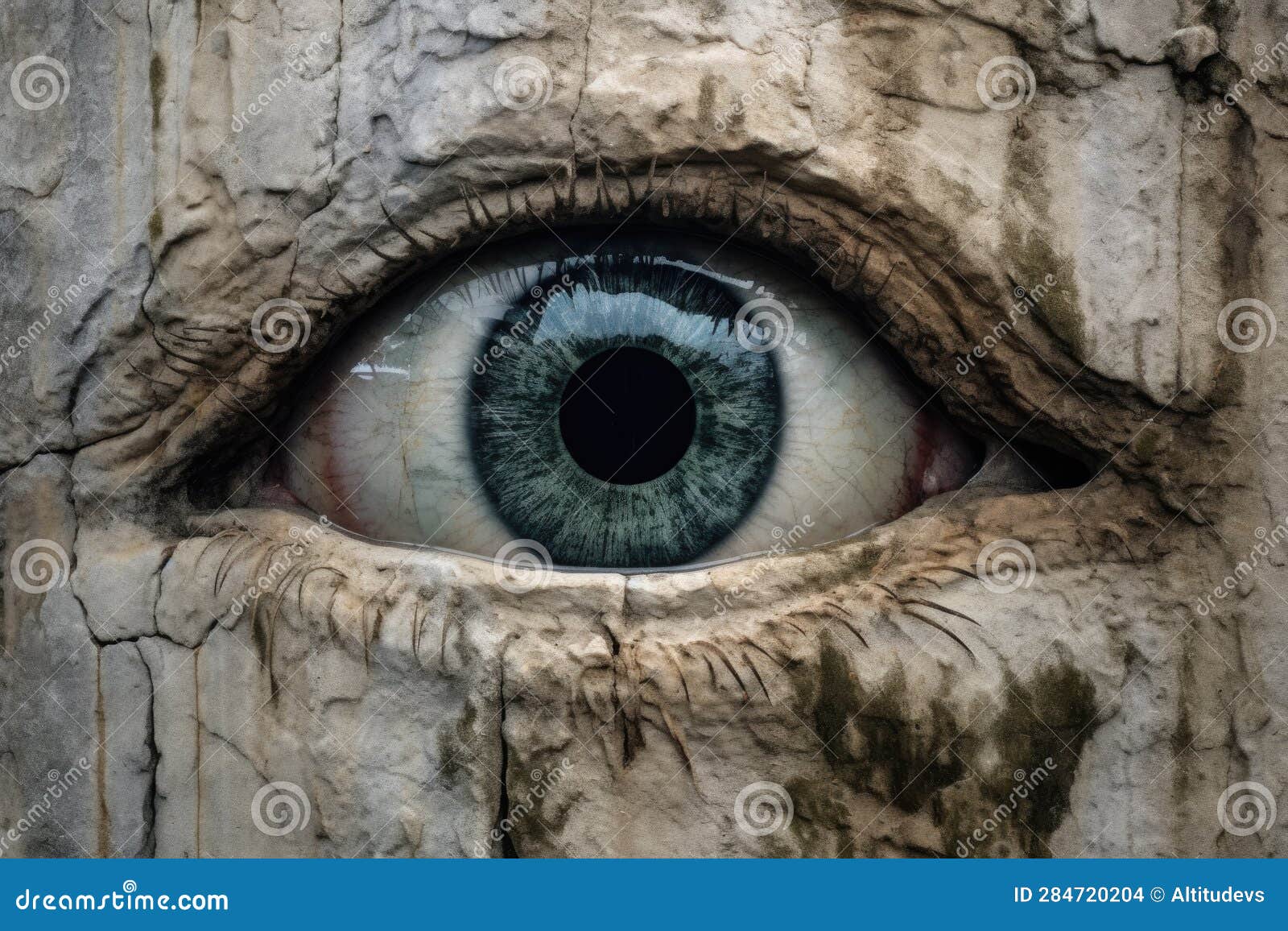 Mysterious Eye Carved into an Ancient Stone Stock Photo - Image of ...