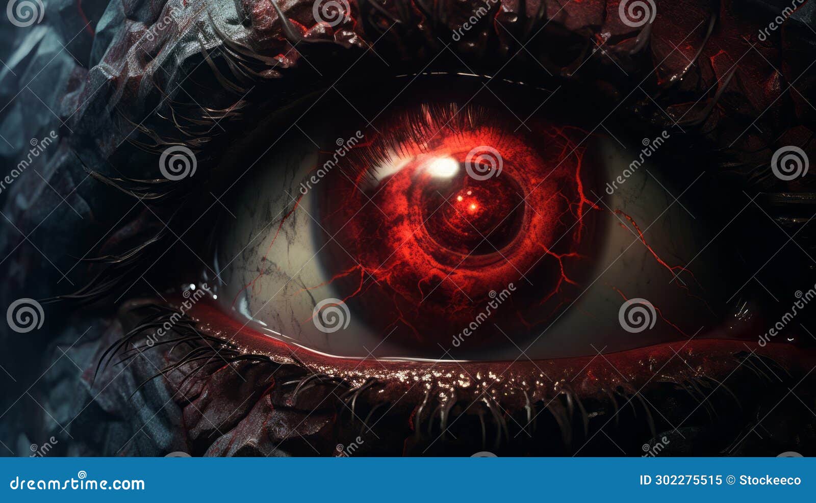 Close-up Illustration of a Red-eyed Cyclops: Inspired by Cryengine and ...