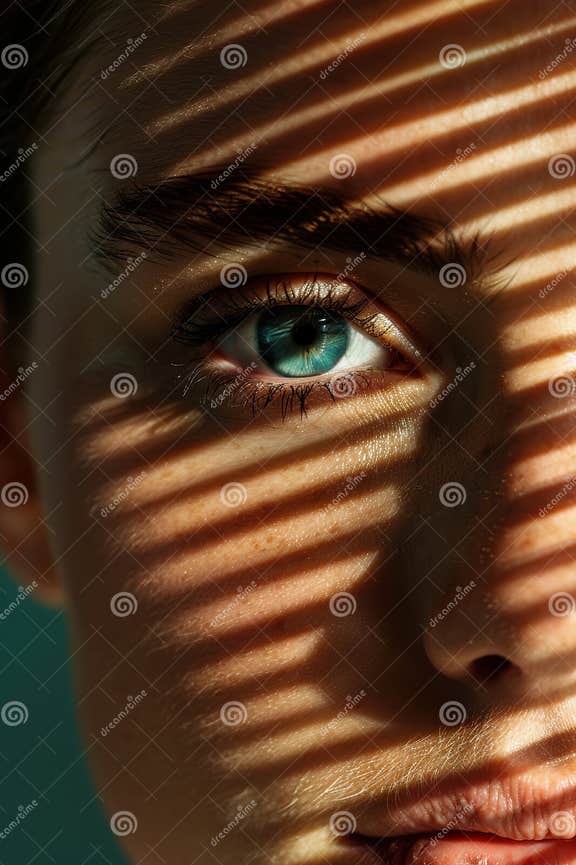 Mysterious Eye with Shadows Stock Illustration - Illustration of detail ...
