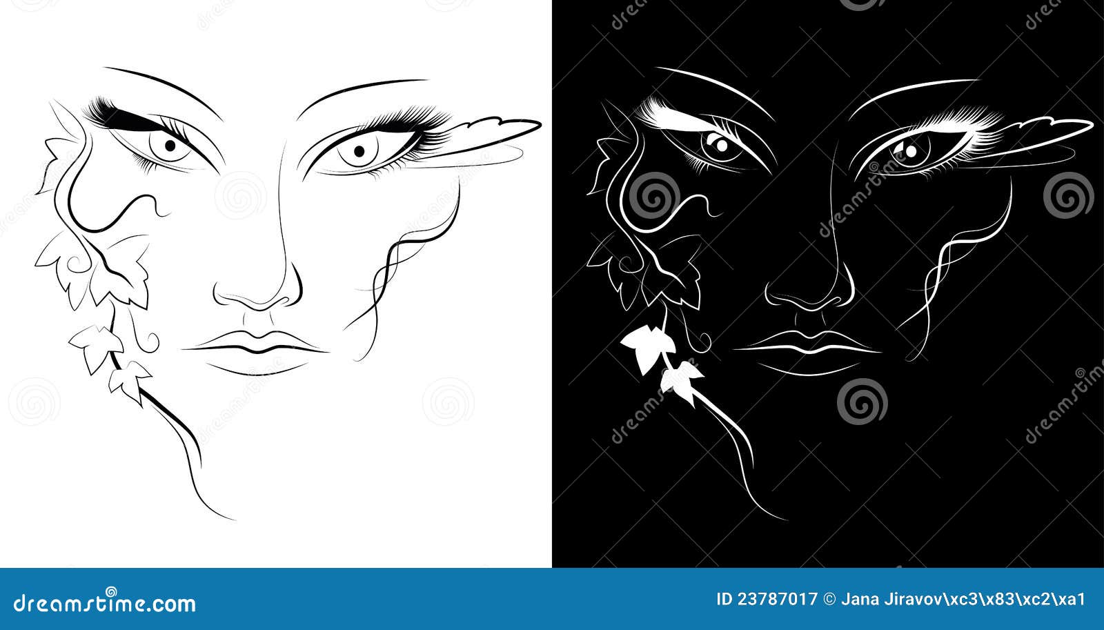 Mysterious face stock vector. Illustration of mysterious - 23787017