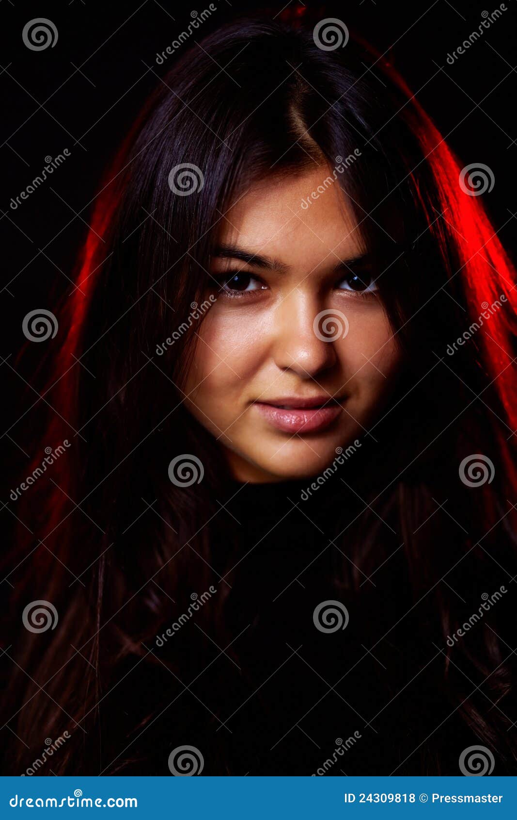 Mysterious face stock photo. Image of beauty, girl, expression - 24309818