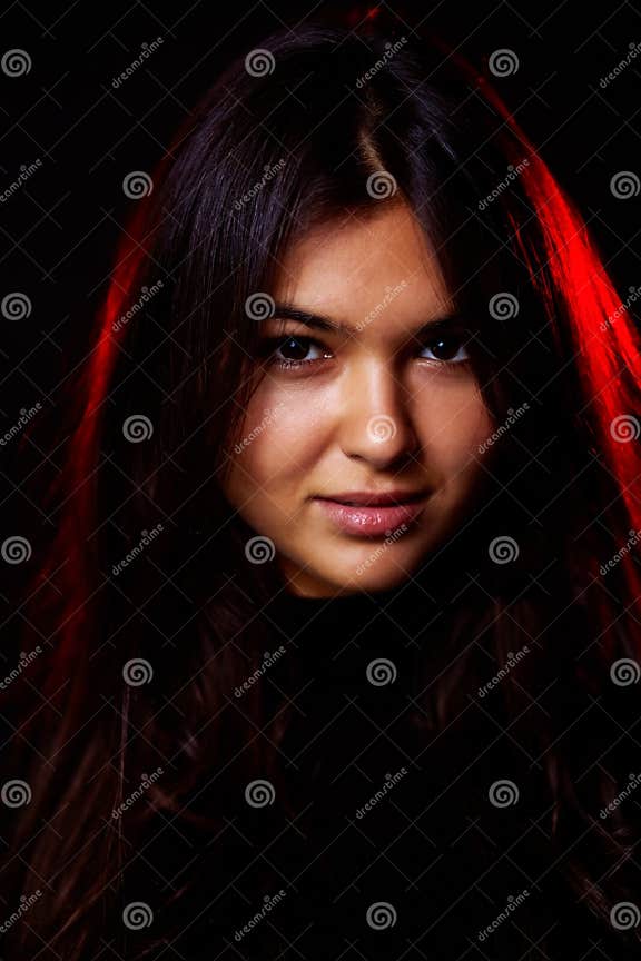 Mysterious face stock photo. Image of beauty, girl, expression - 24309818