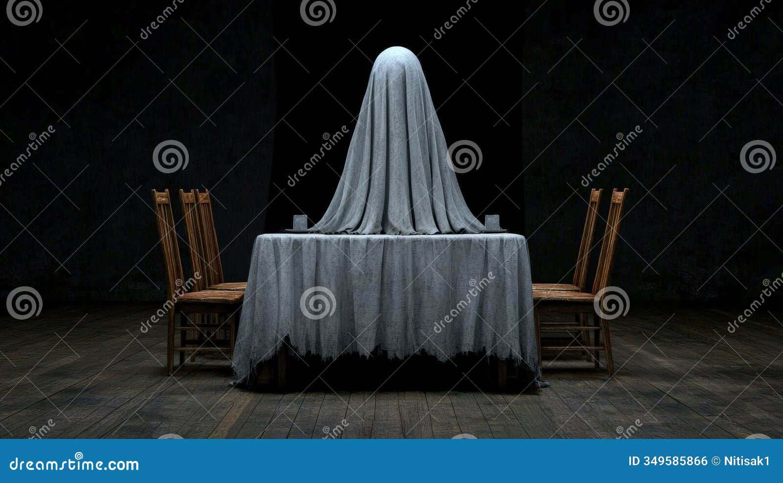 Ghostly Man Sitting In A Cemetery Rocking Chair Royalty-Free Stock ...
