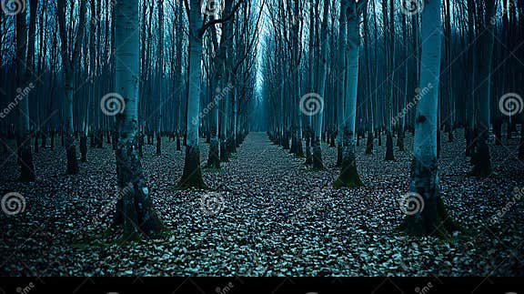 Mysterious Forest Path at Twilight Stock Photo - Image of pathway ...