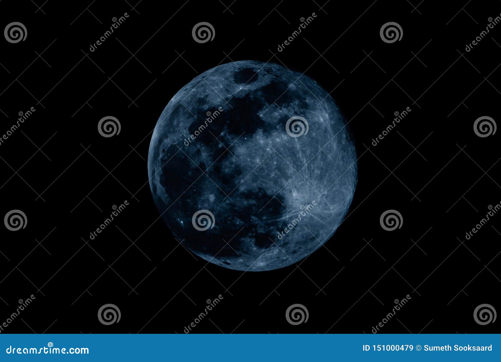 The Mysterious of the Full Moon Stock Image - Image of luna, galaxy ...