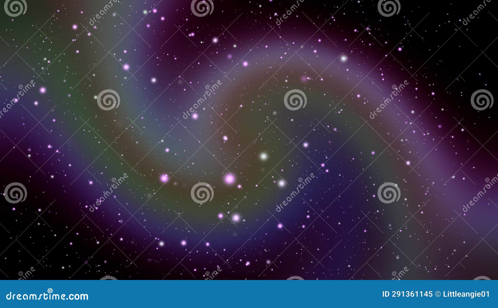 Mysterious Galaxy Floating in Space with Stars and Clouds Animation ...