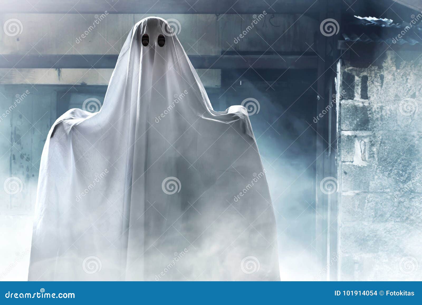 Mysterious Ghost on Haunted House Stock Photo - Image of danger ...