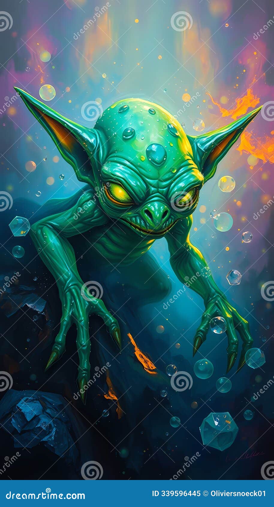 A Mysterious Goblin Creature Stock Illustration - Illustration of ...
