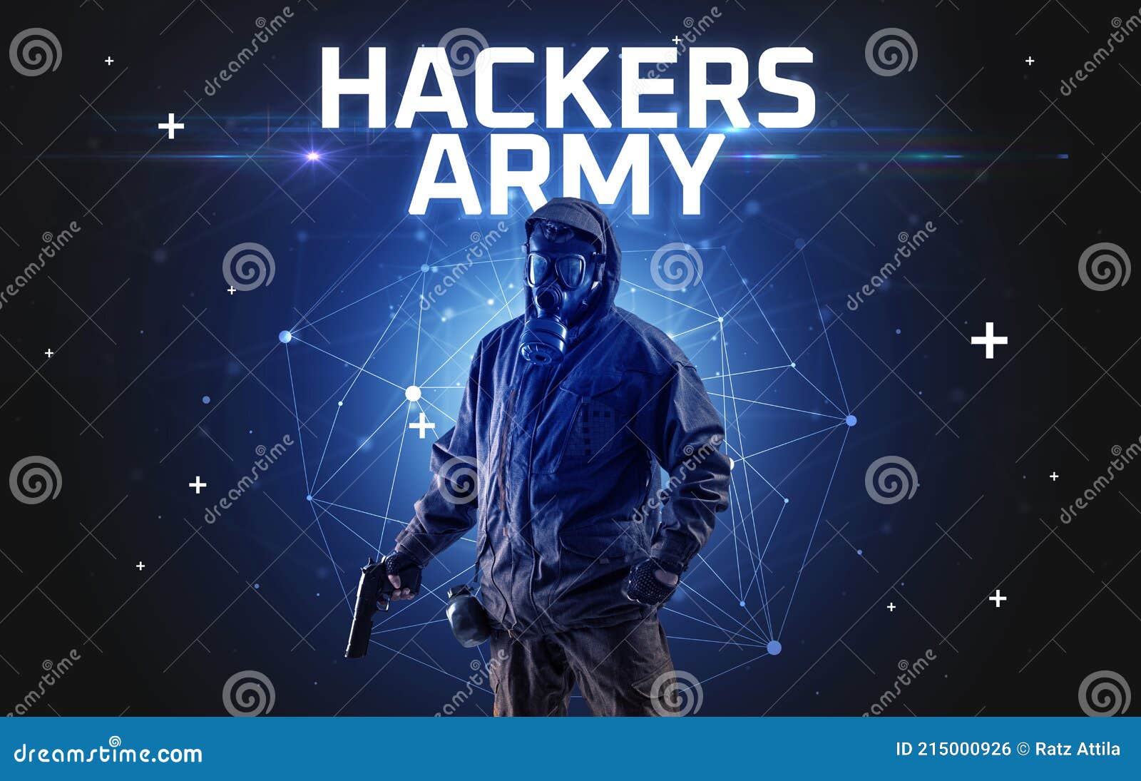 Mysterious Hacker, Online Attack Concept Stock Photo - Image of jacket ...