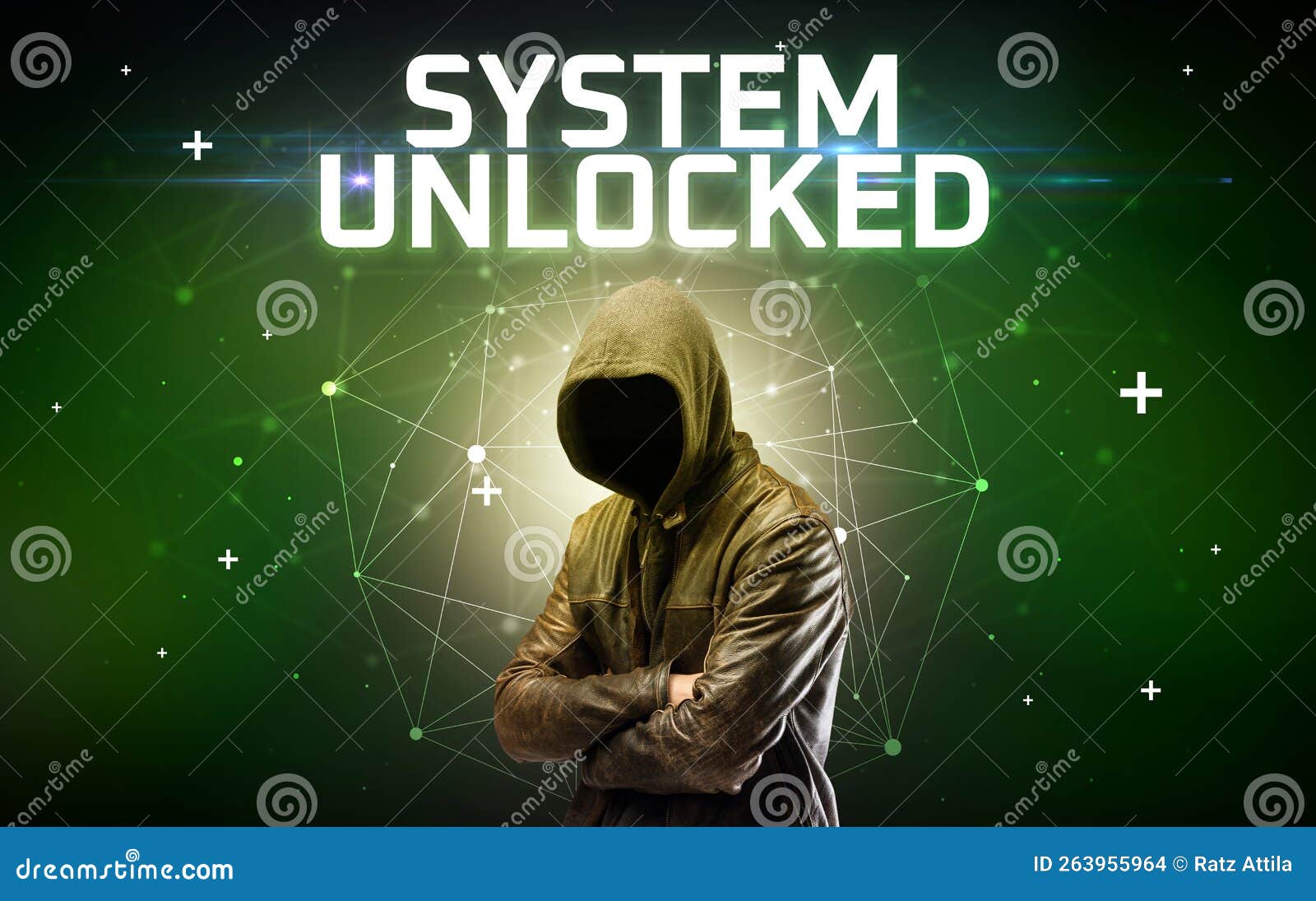 Mysterious Hacker, Online Attack Concept Stock Photo - Image of code, data: 263955964