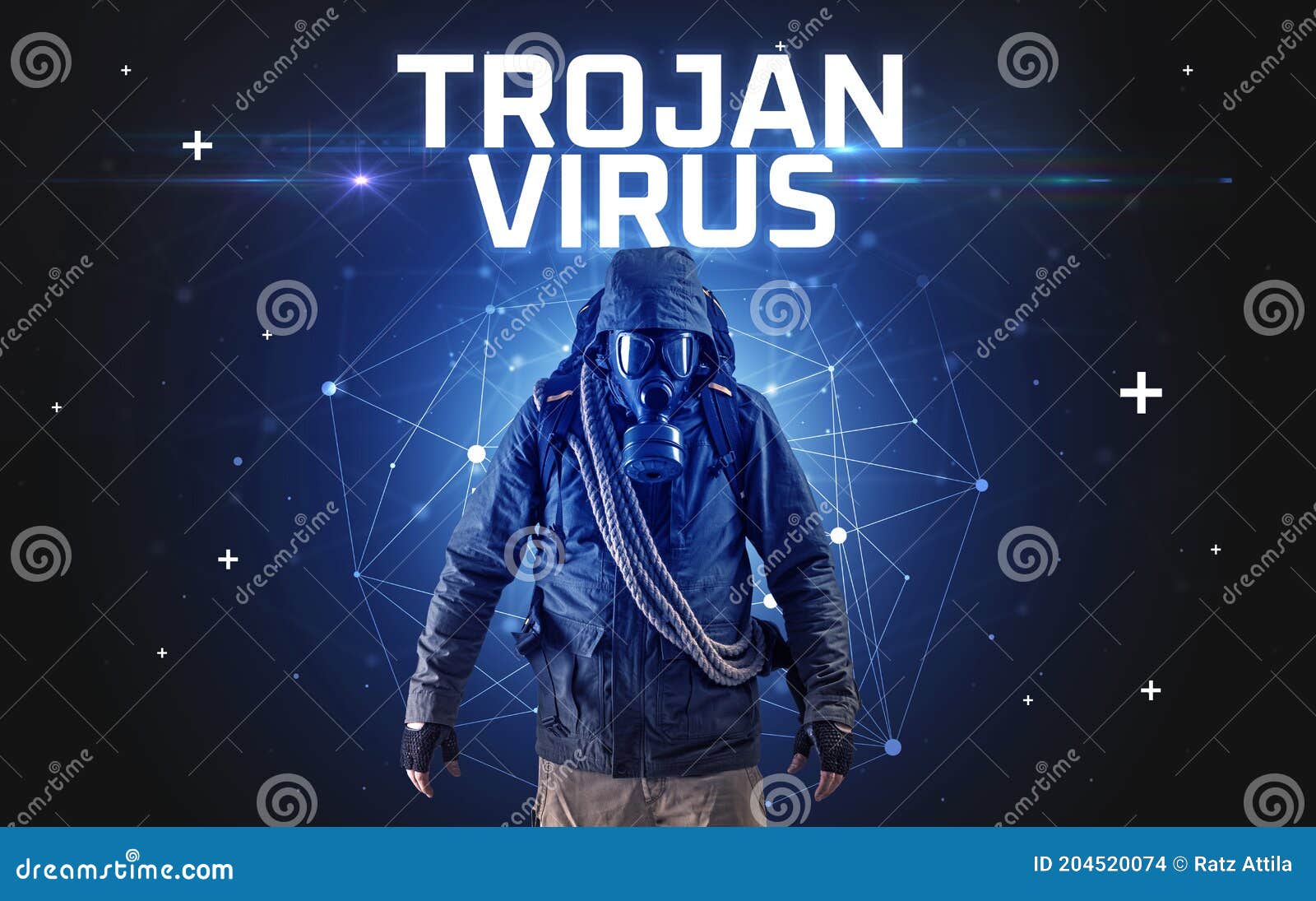 Mysterious Hacker, Online Attack Concept Stock Photo - Image of ...