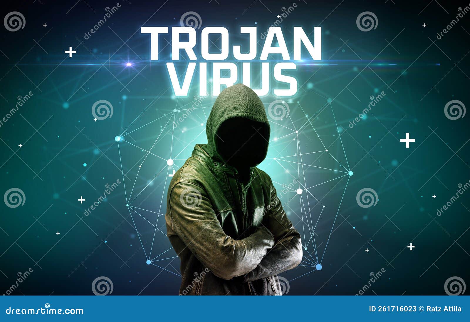 Mysterious Hacker, Online Attack Concept Stock Image - Image of hacker ...