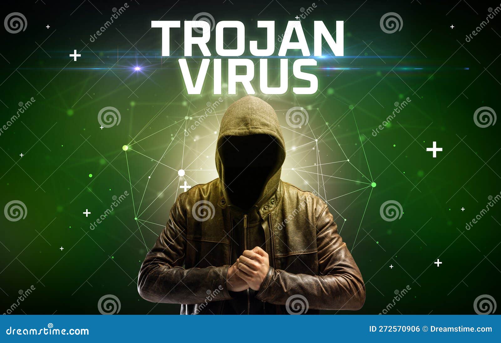 Mysterious Hacker, Online Attack Concept Stock Photo - Image of jacket ...