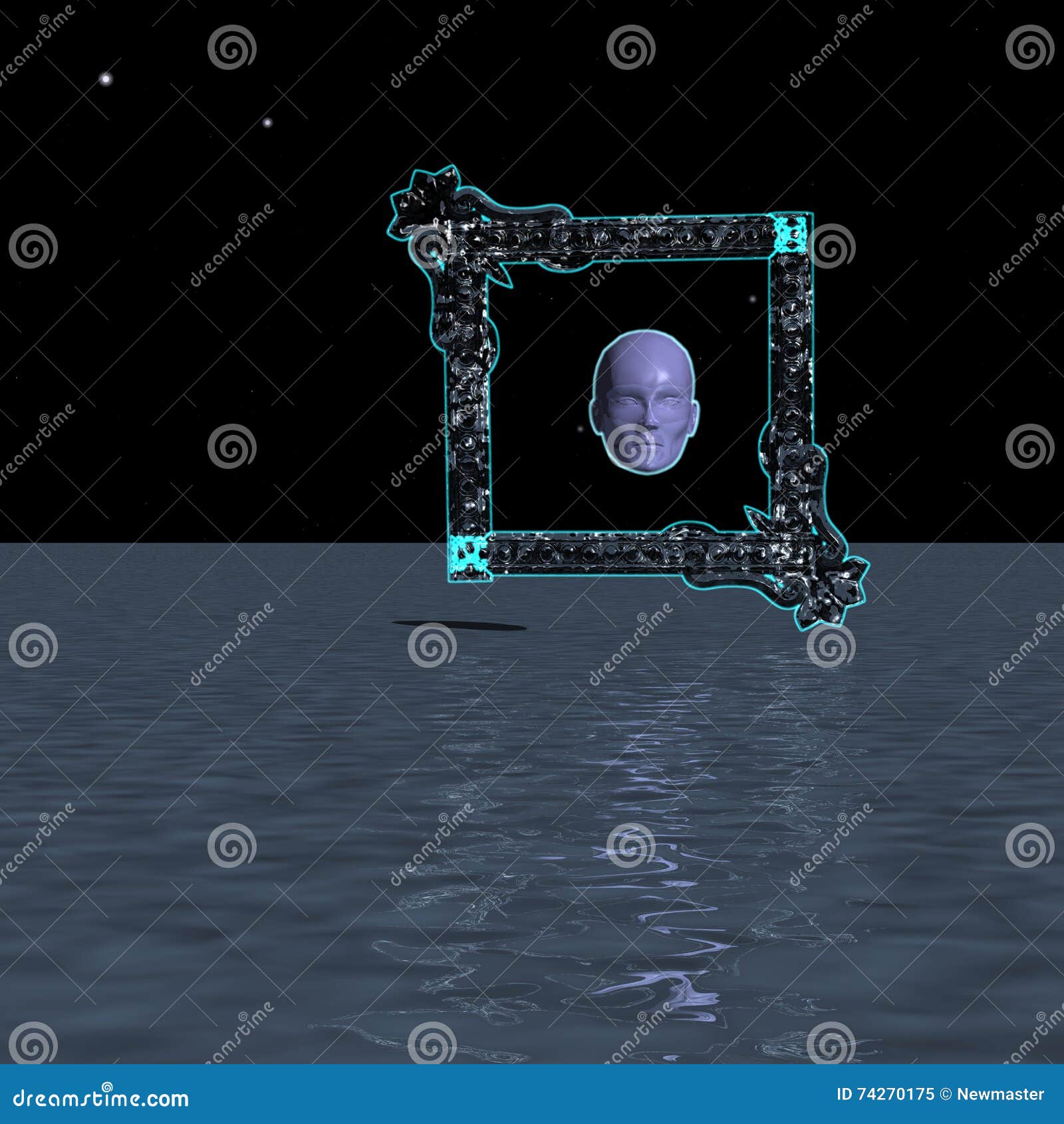 Mysterious head stock illustration. Illustration of ocean - 74270175