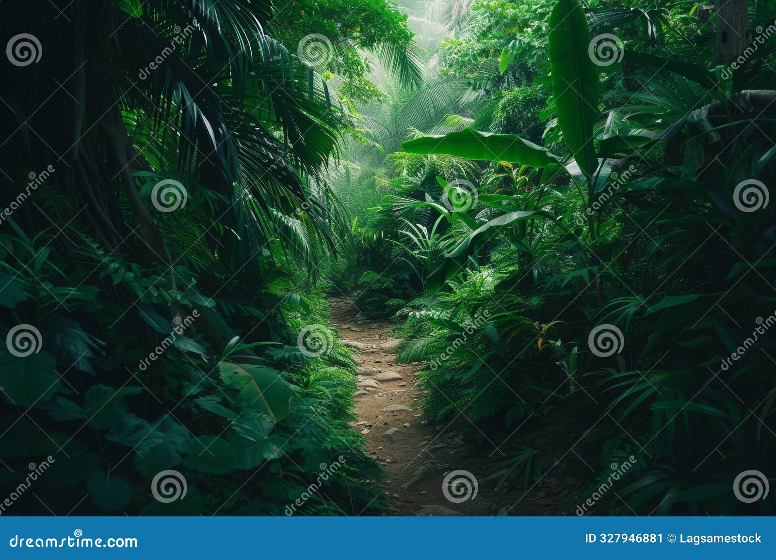 Mysterious Hidden Pathways In A Dense Jungle Royalty-Free Stock Photo ...