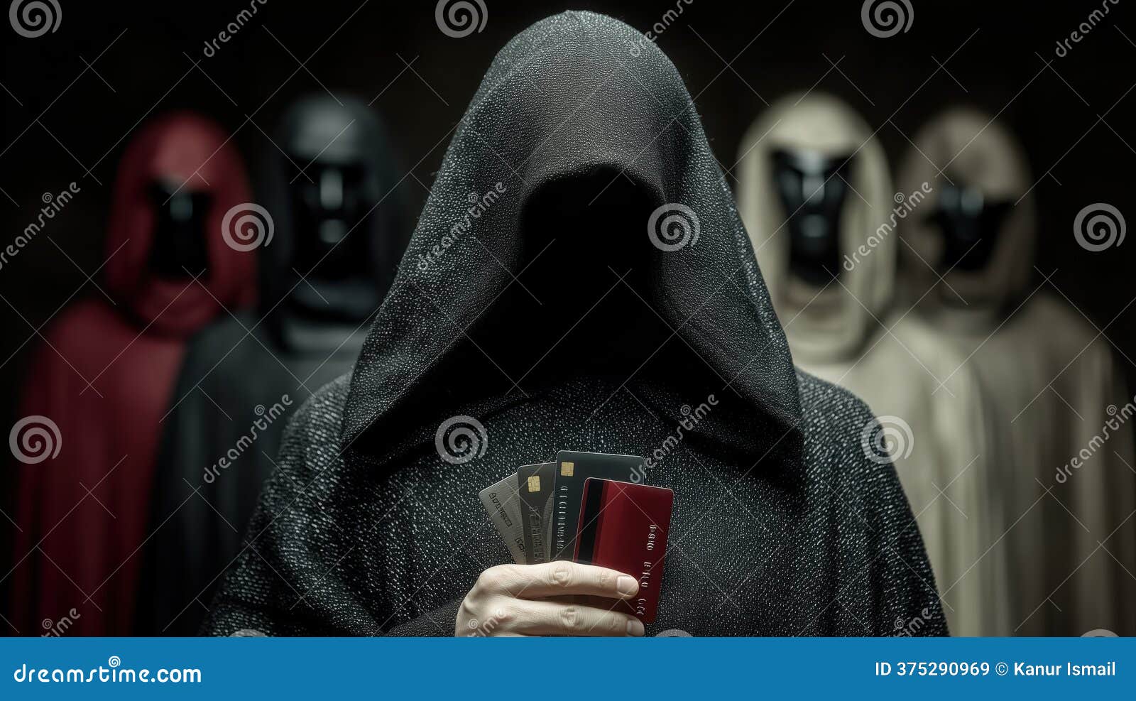 Mysterious Hooded Figure In A Lonely Forest, With A Glowing Staff In ...