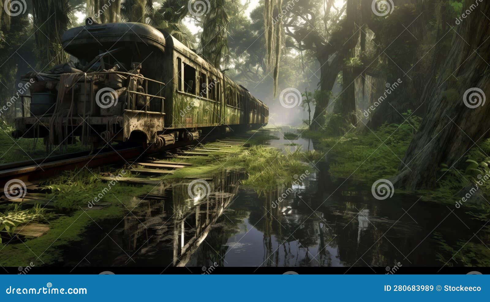 Mysterious Jungle Train And Swamp Wallpaper And Desktop Backgrounds ...