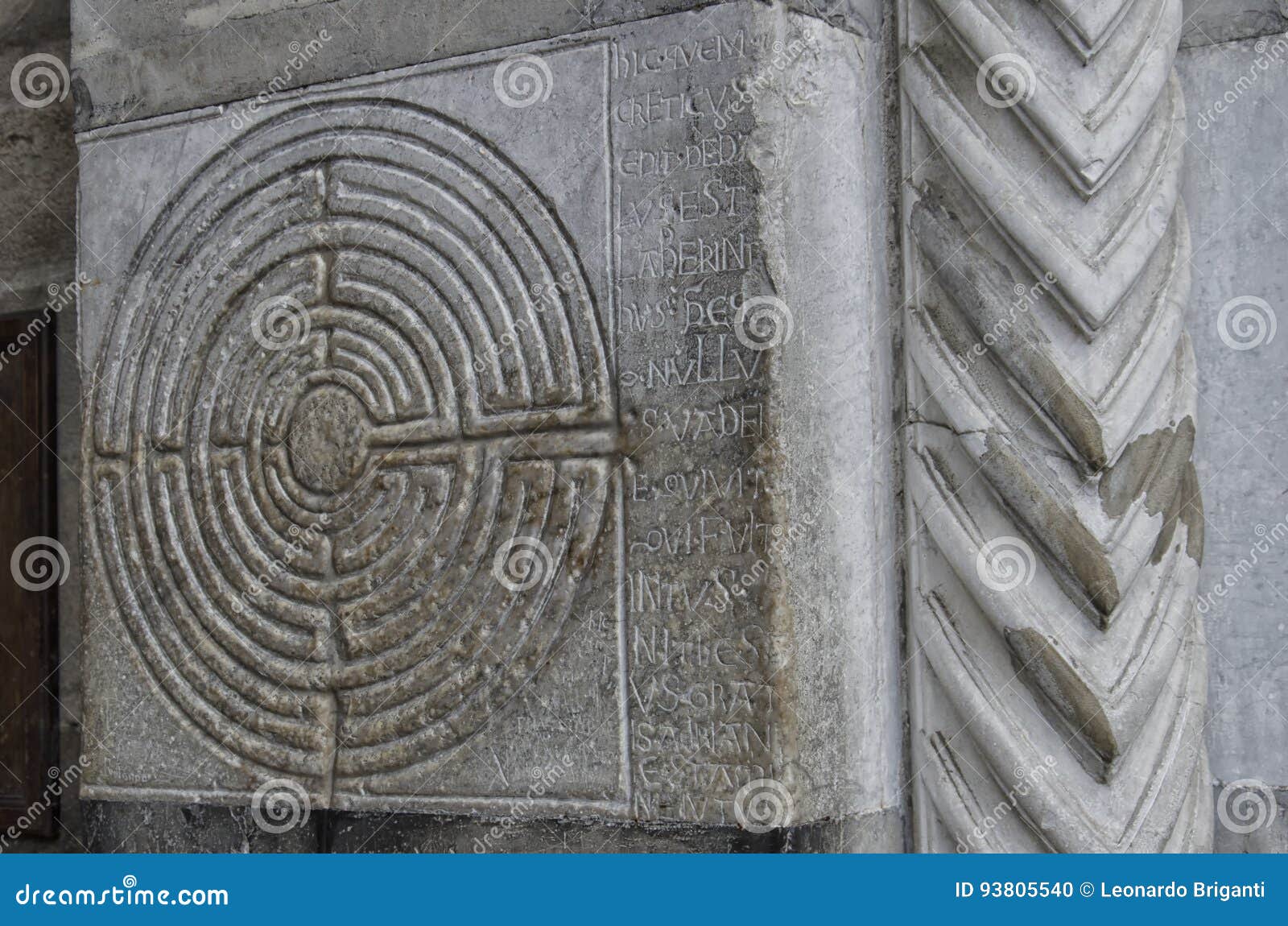 Mysterious Labyrinth Carved in Stone Stock Photo - Image of lost ...