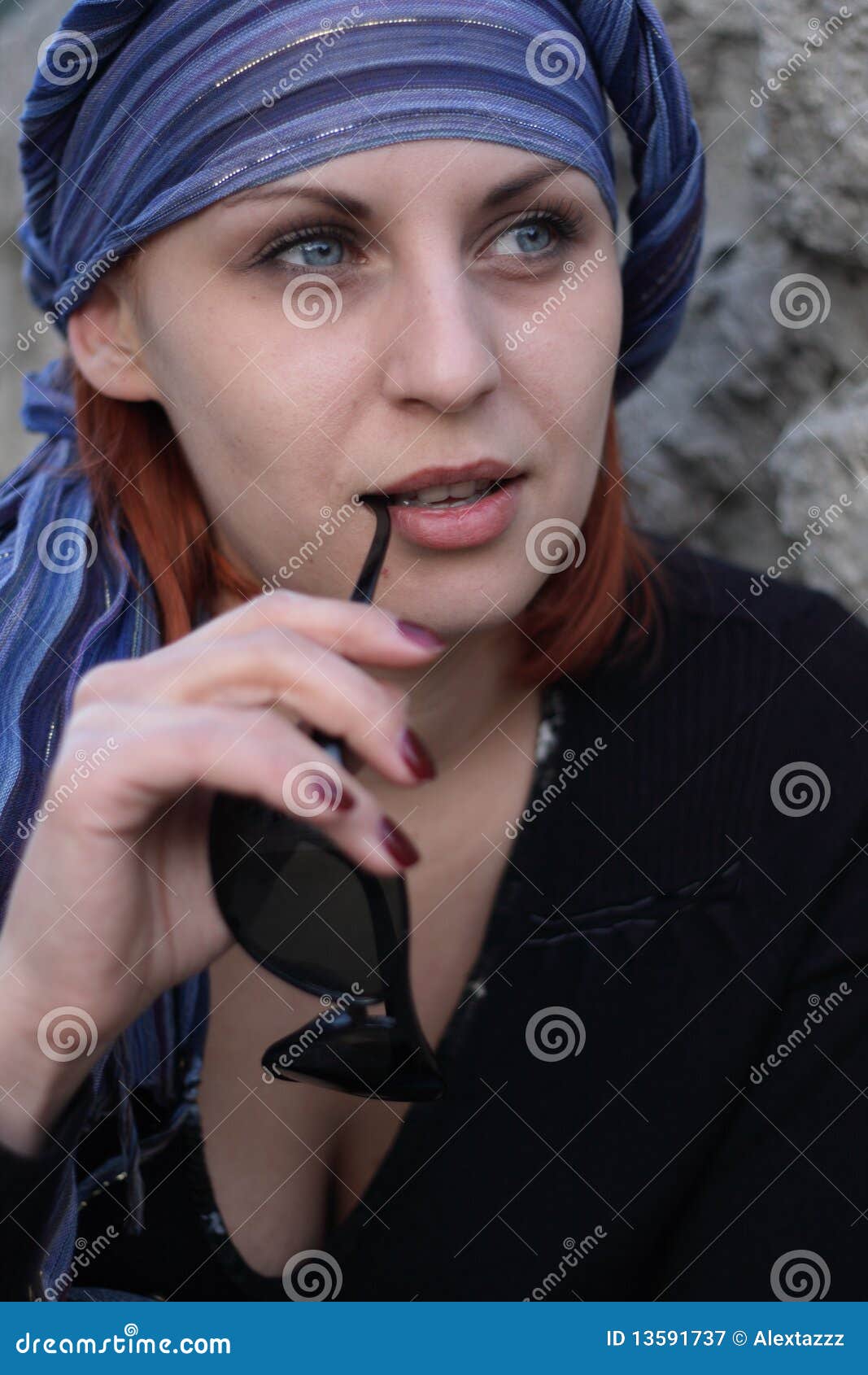 Mysterious lady stock image. Image of silver, look, lady - 13591737