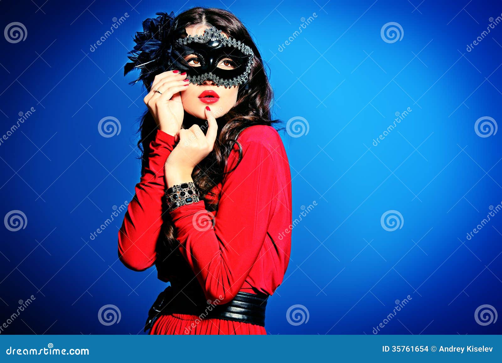 Mysterious lady stock photo. Image of female, makeup - 35761654