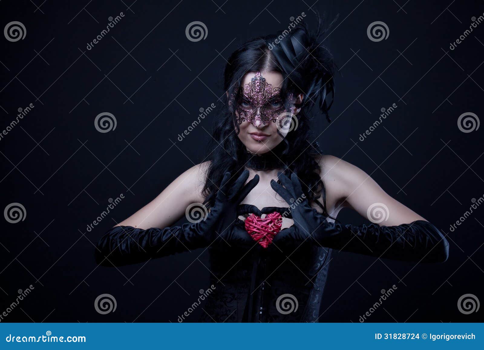 Mysterious lady stock photo. Image of elegant, carnival - 31828724