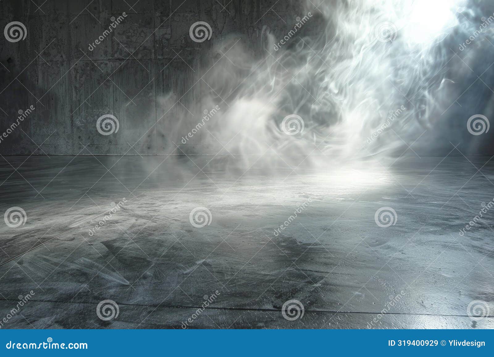 Mysterious Light Rays in Dark Industrial Interior Stock Image - Image ...