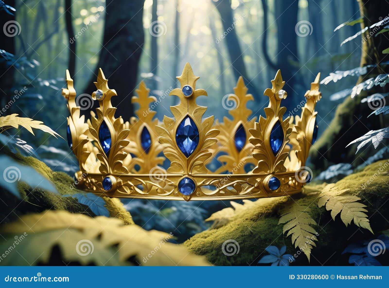 Mysterious and Magical Photo of Gold King Crown Stock Illustration ...