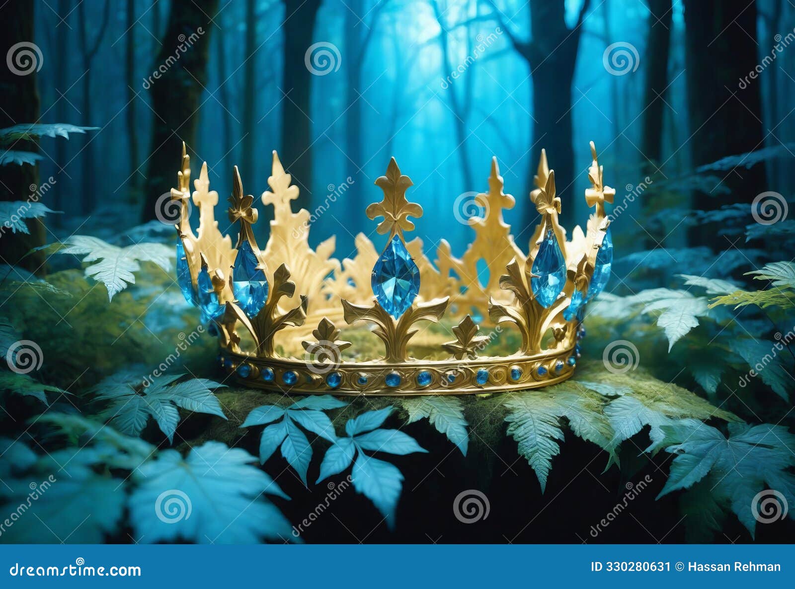 Mysterious and Magical Photo of Gold King Crown Stock Illustration ...