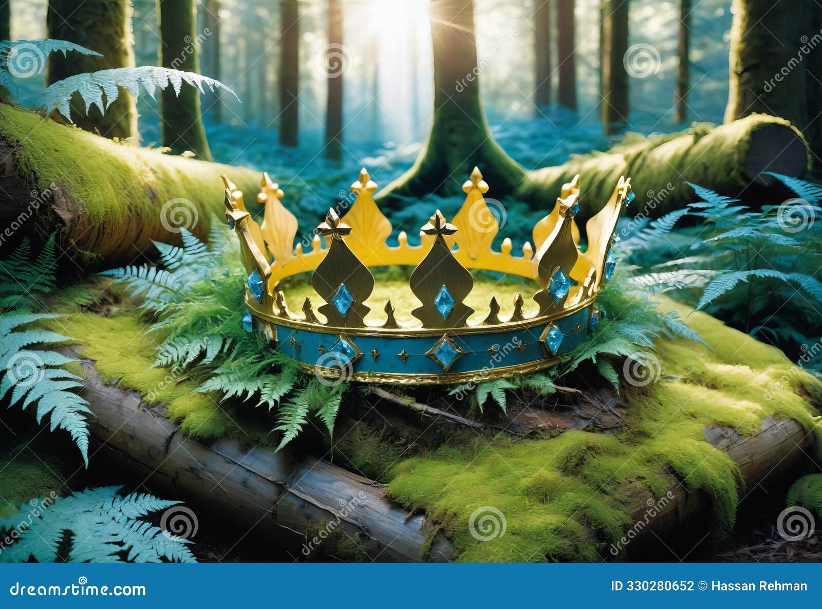 Mysterious and Magical Photo of Gold King Crown Stock Illustration ...