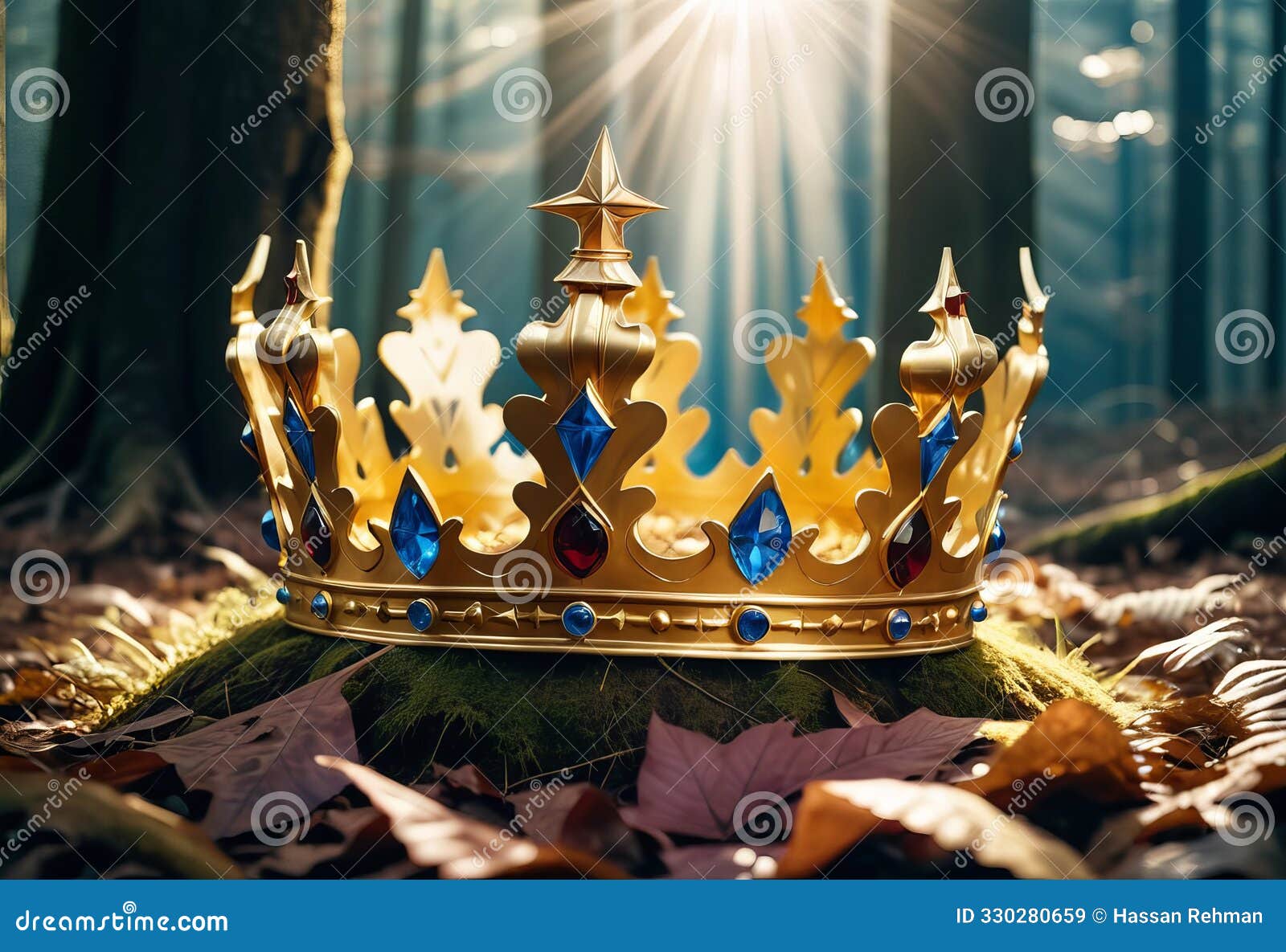 Mysterious and Magical Photo of Gold King Crown Stock Illustration ...